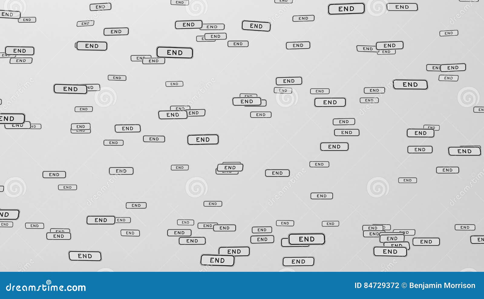 Small End Traffic Signs Floating in White Space Stock Illustration ...