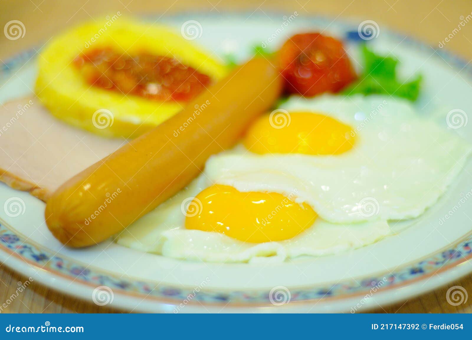 A Small English Breakfast stock photo. Image of chop - 217147392