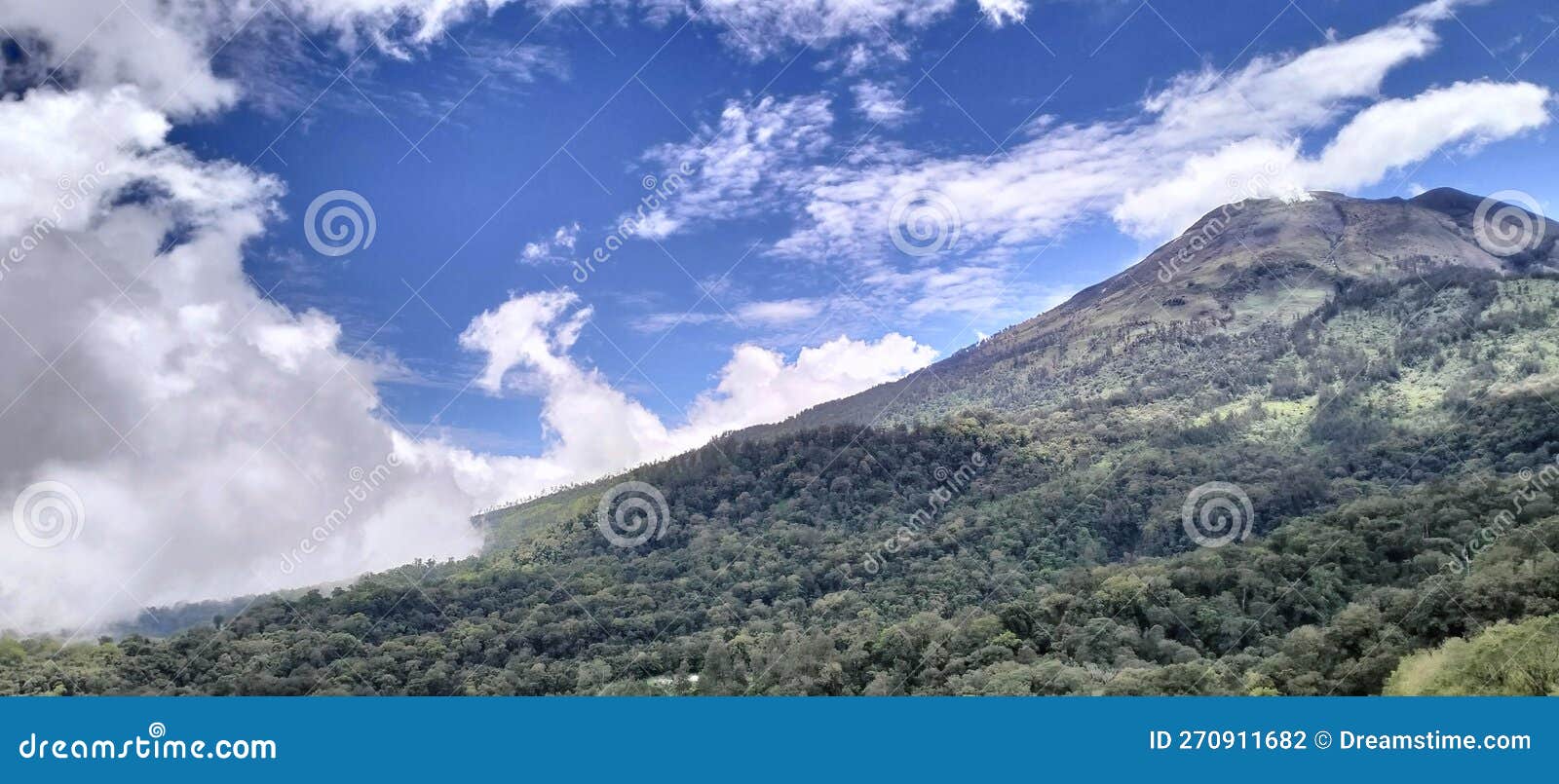 Small Eruption of Mount Arjuno, East Java Stock Photo - Image of green ...
