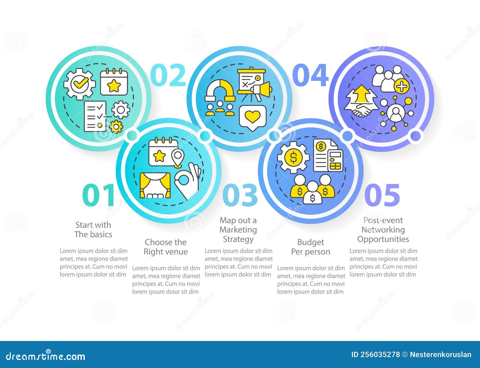 Small Event Organization Circle Infographic Template Stock Illustration ...