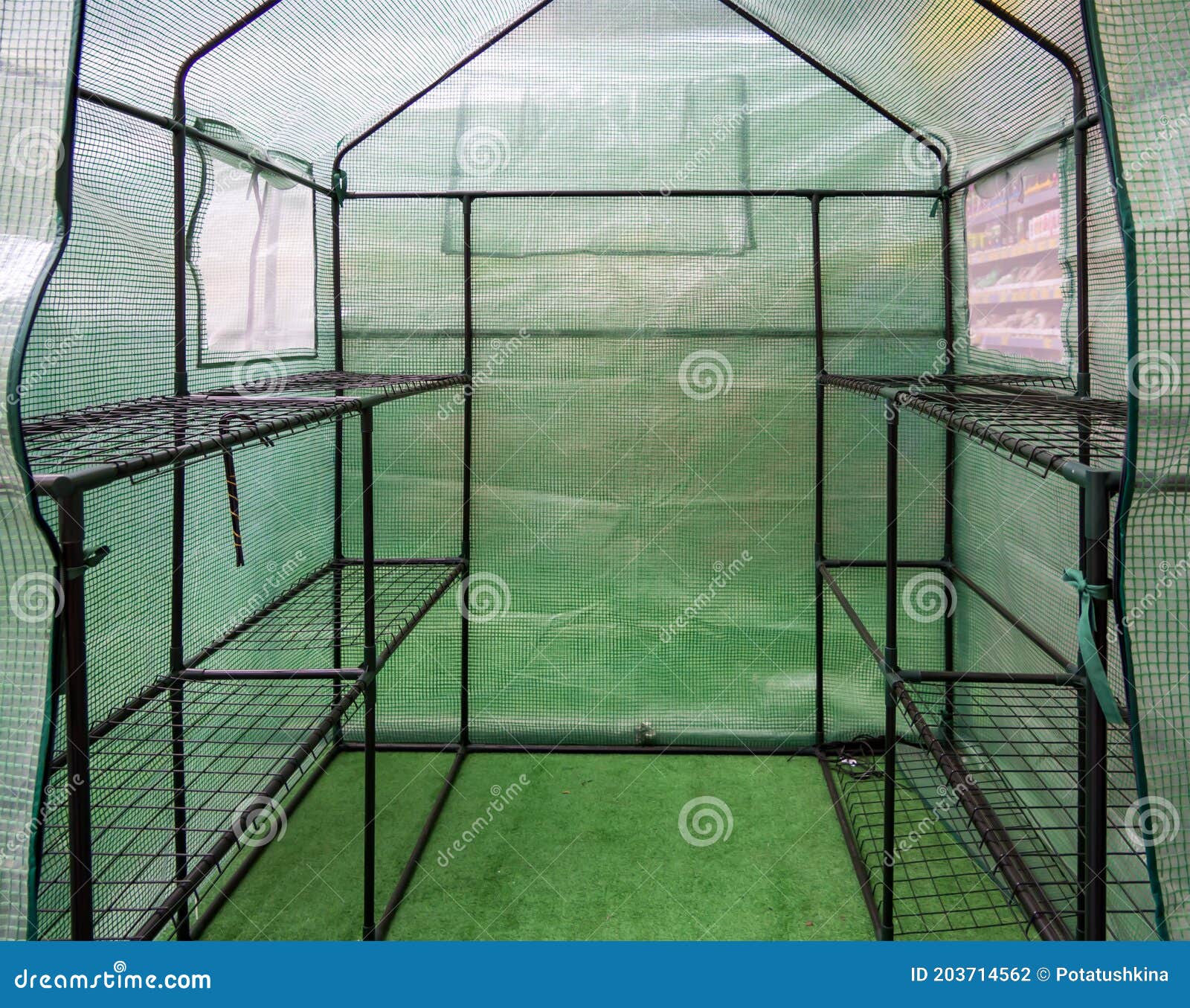 Small Factory Greenhouse for Plants Inside View Stock Photo - Image of ...
