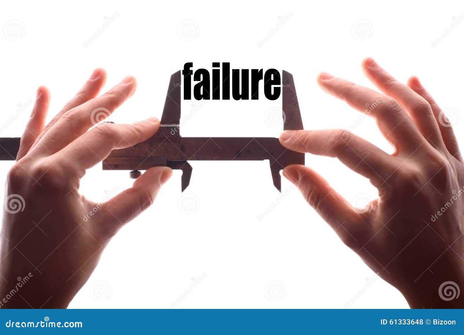 Small failure stock photo. Image of caliper, loss, word - 61333648