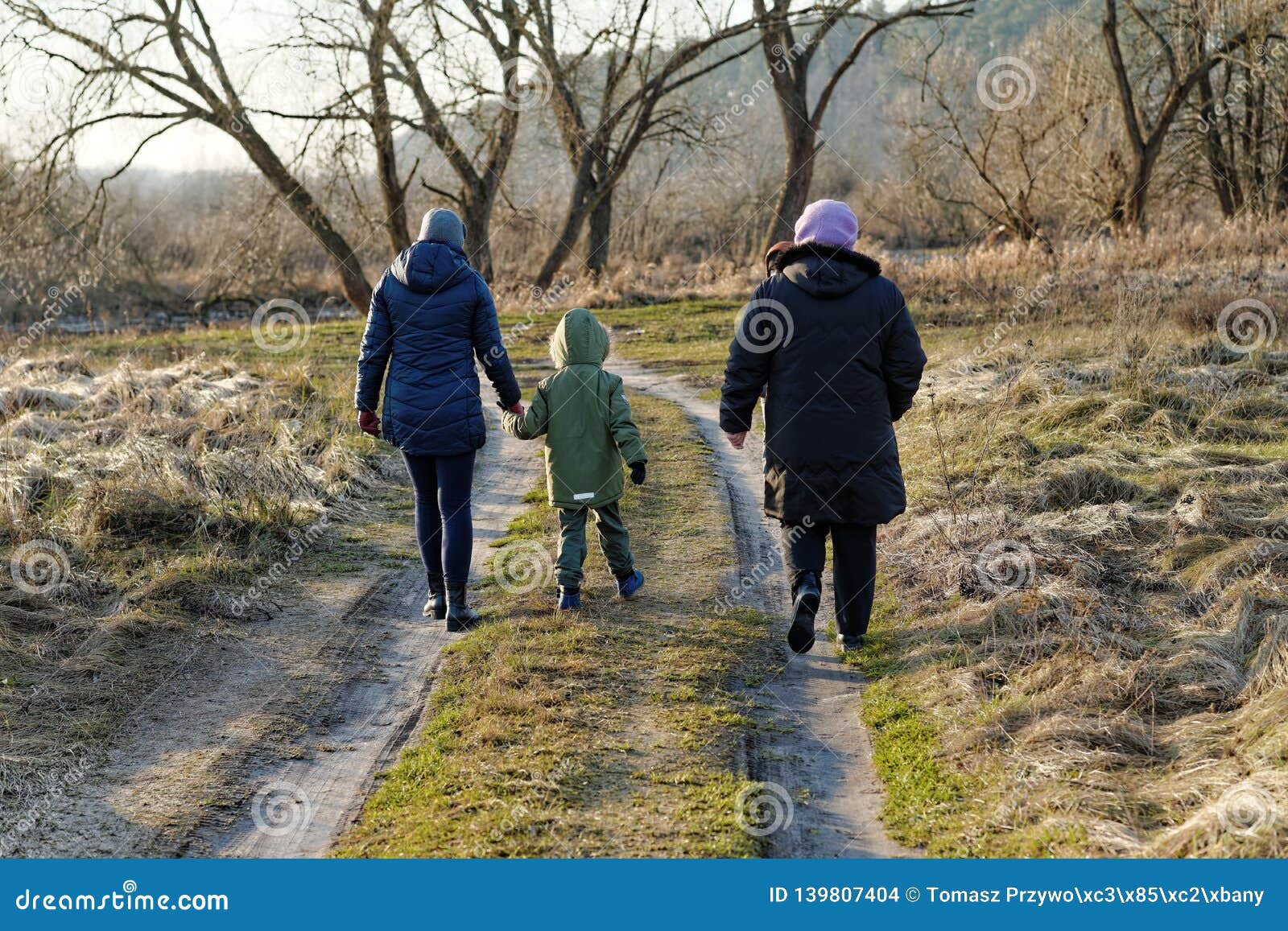 The Family Goes for a Spring Walk Stock Photo - Image of bread, floor ...