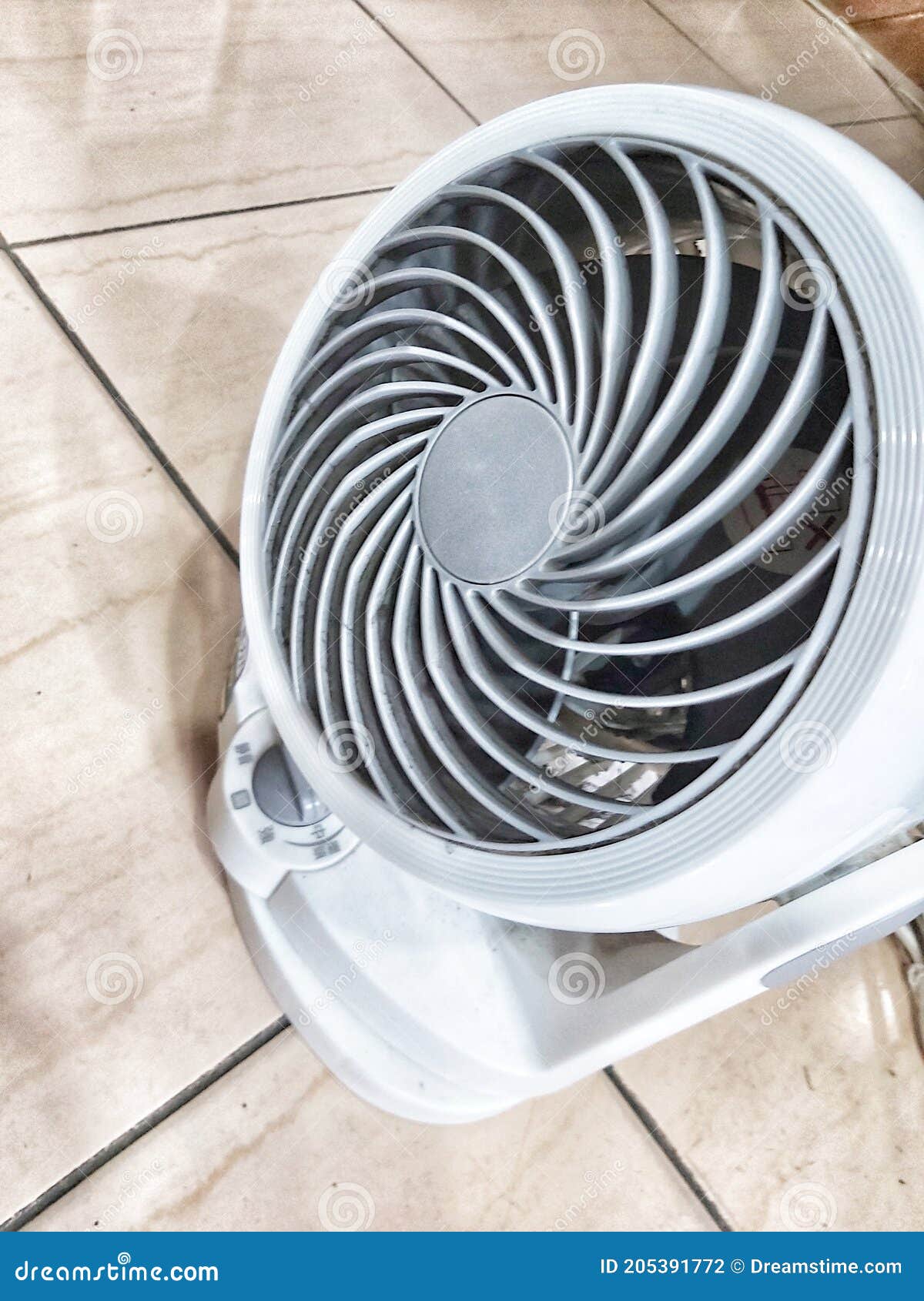 Small Fan in White and Gray Color Stock Photo - Image of white, gray ...