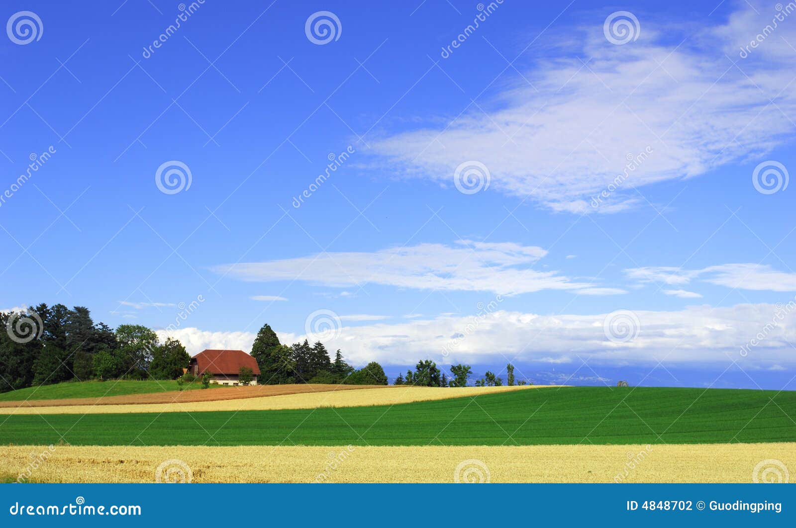 Small farm house stock photo. Image of postcard, print - 4848702