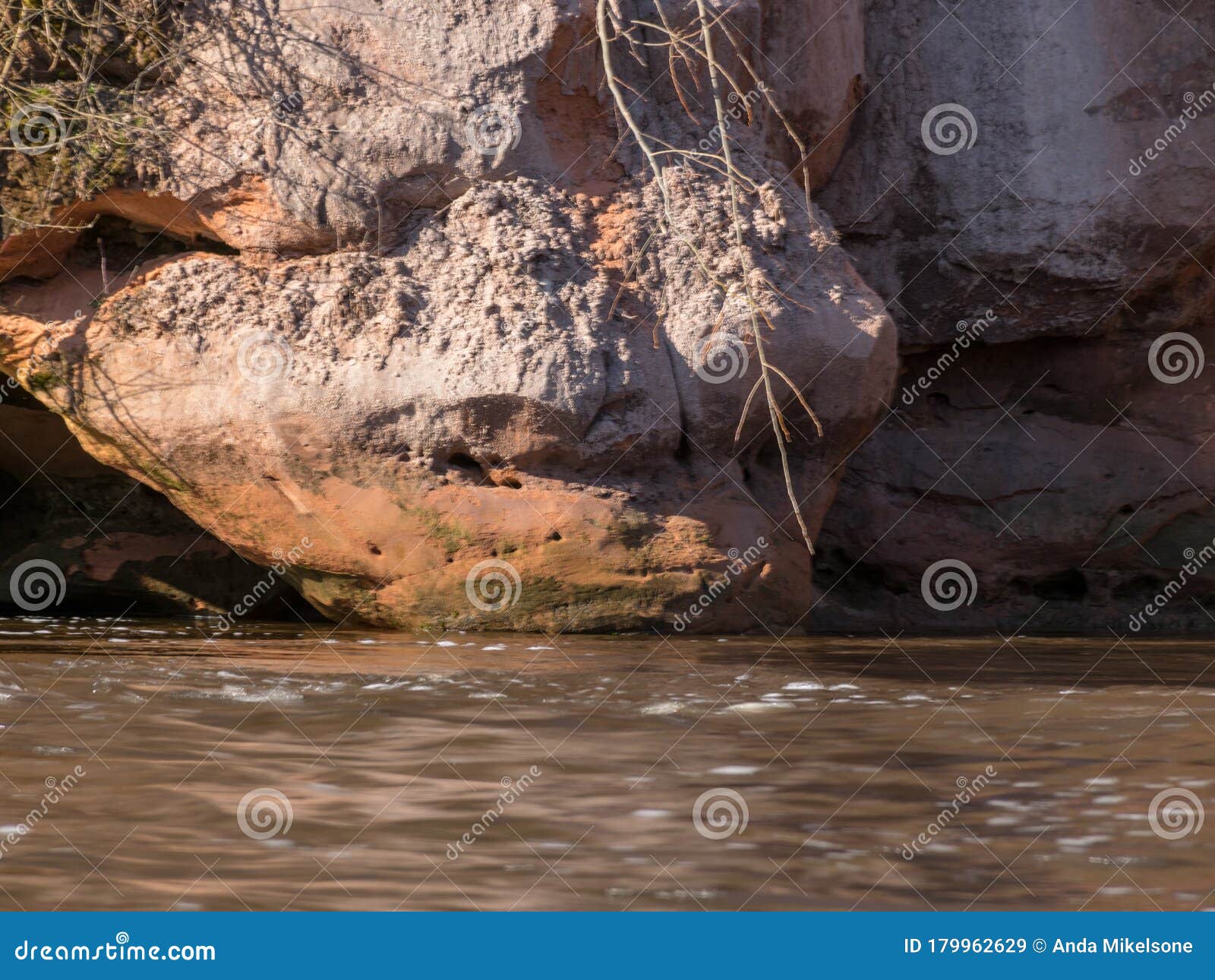Small, Fast Rivers with Sandstone Cliffs Stock Image - Image of small ...