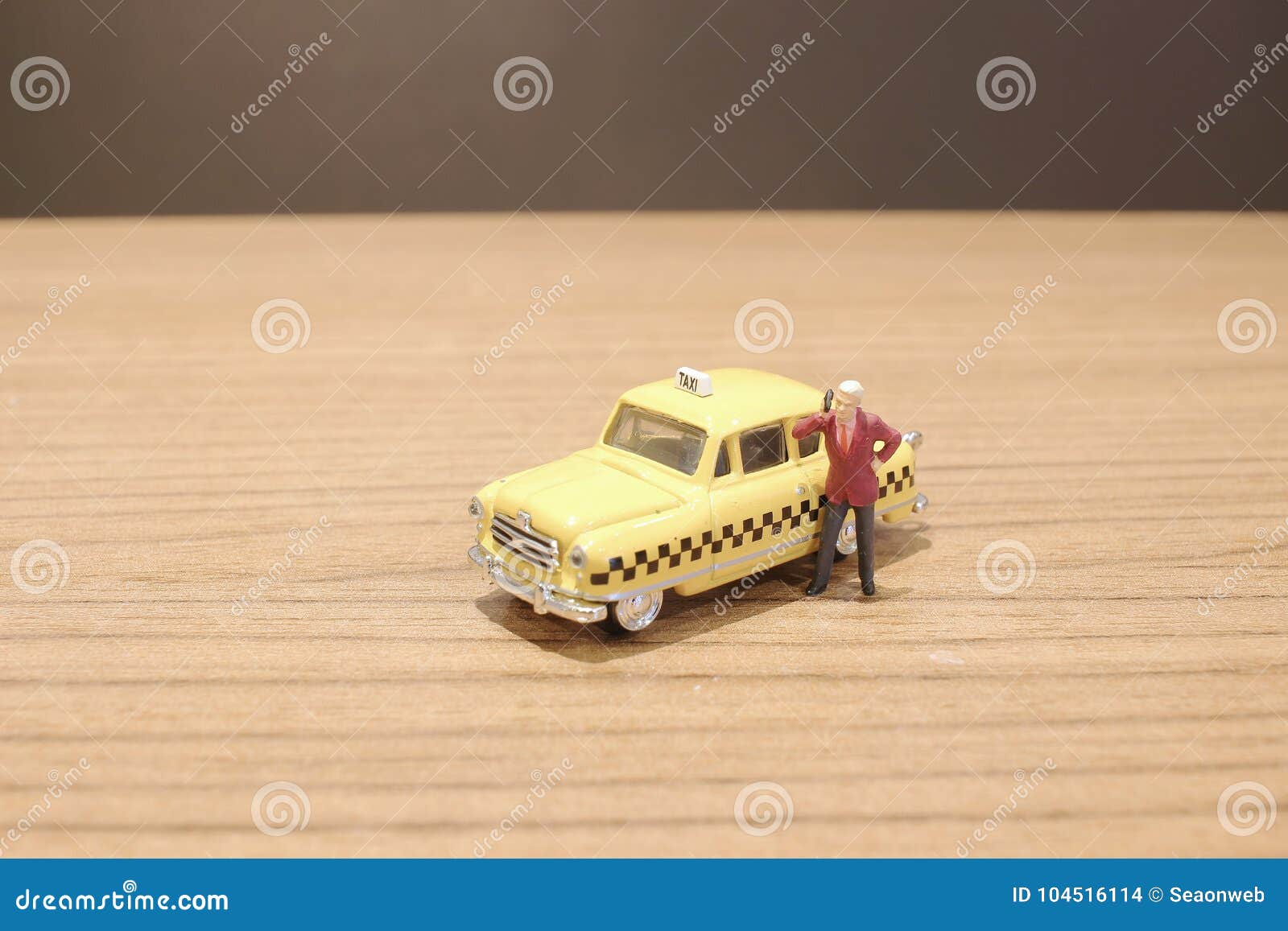 A Small Figure Phone Call and Toy Car Stock Photo - Image of figures ...