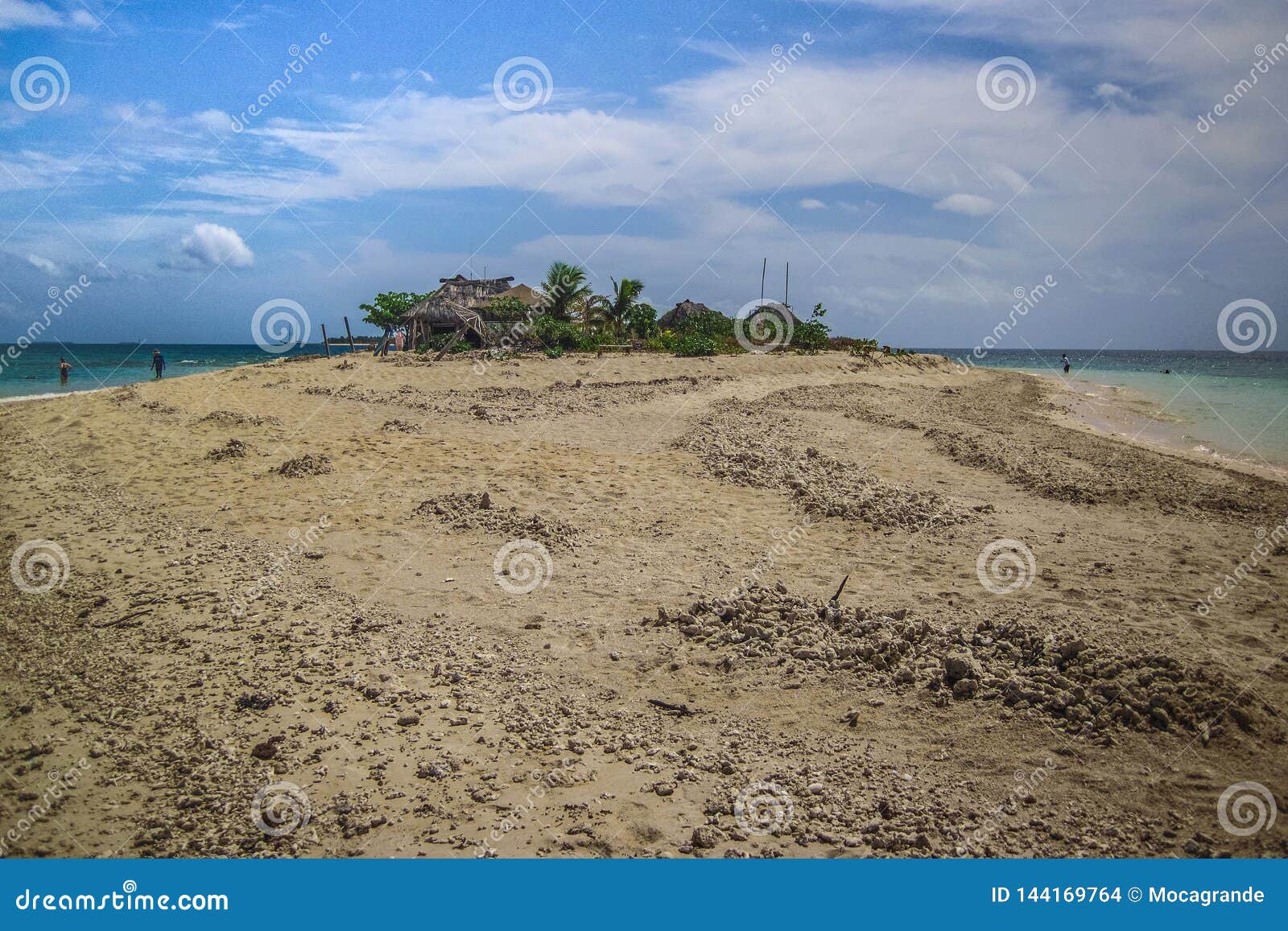 A Small Fiji Island in the Pacific Ocean with Sand Stock Photo - Image ...