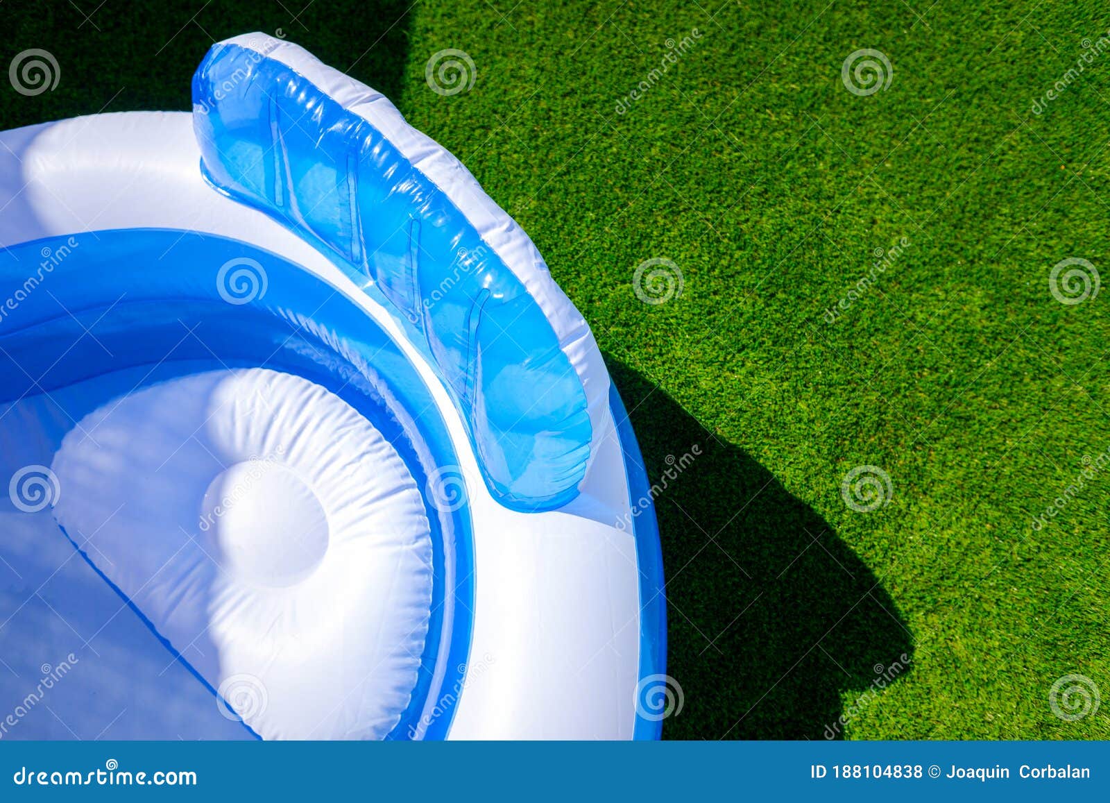 A Small Fillable Plastic, Rubber Pool in an Outdoor Garden Stock Photo ...