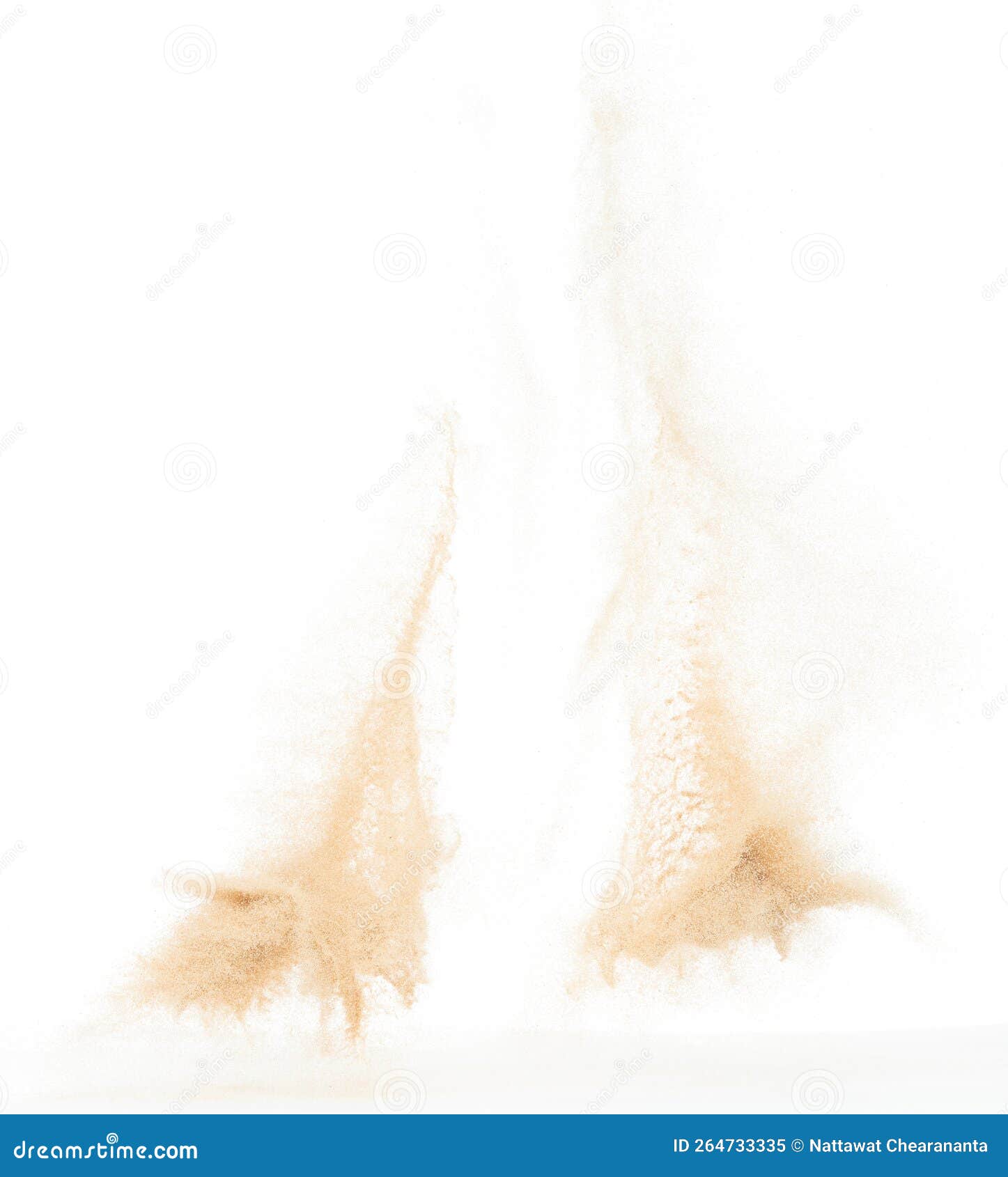 Small Fine Size Sand Flying Explosion, Golden Grain Wave Explode ...