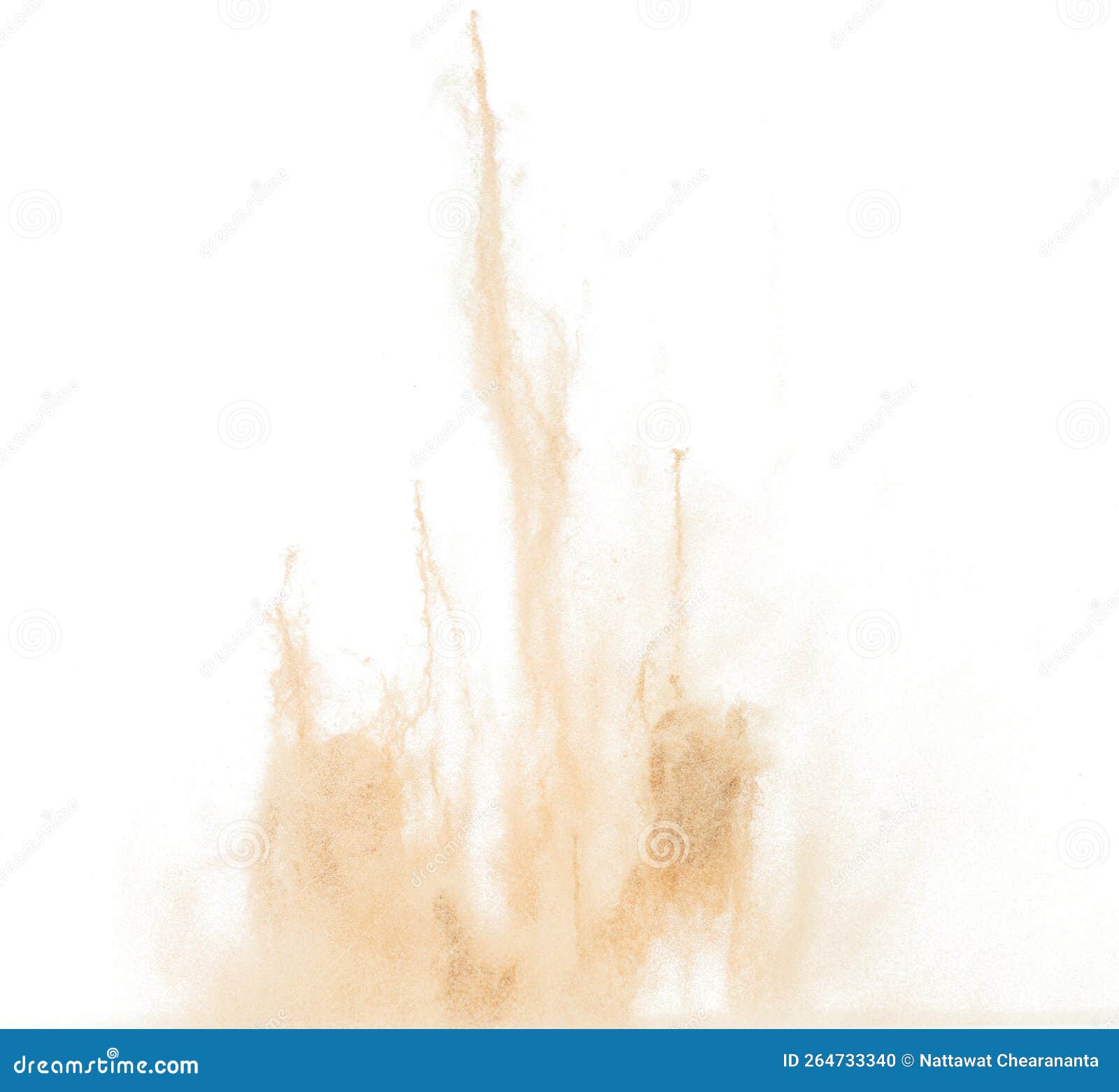 Small Fine Size Sand Flying Explosion, Golden Grain Wave Explode ...