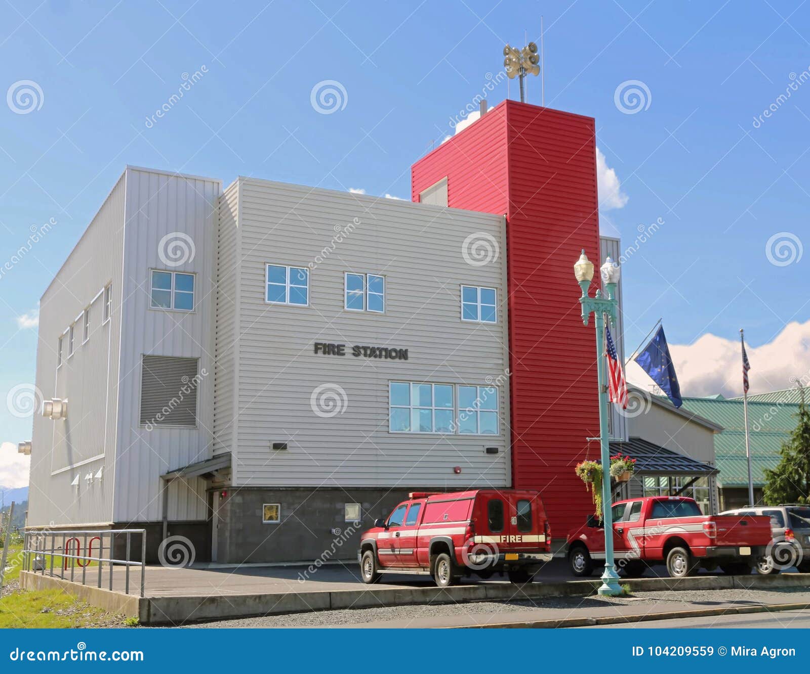 A Small Fire Station Building Stock Image - Image of public, station ...