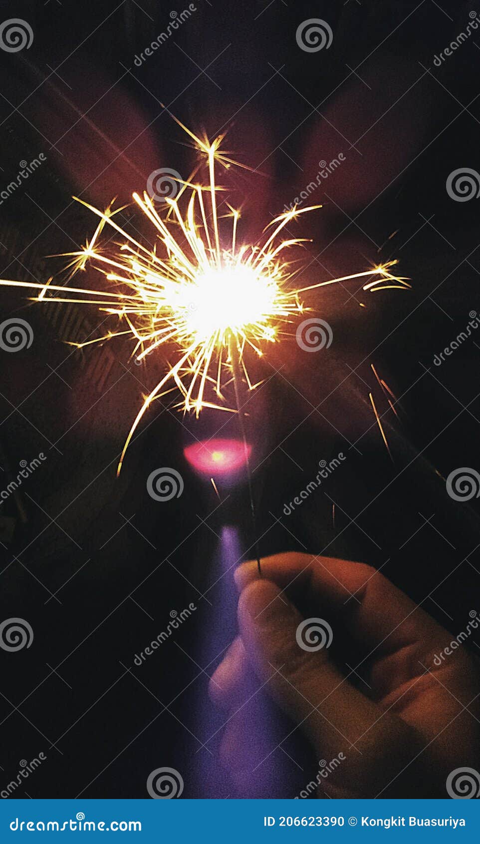 A Small Firework in the Dark Stock Photo - Image of firework, night ...