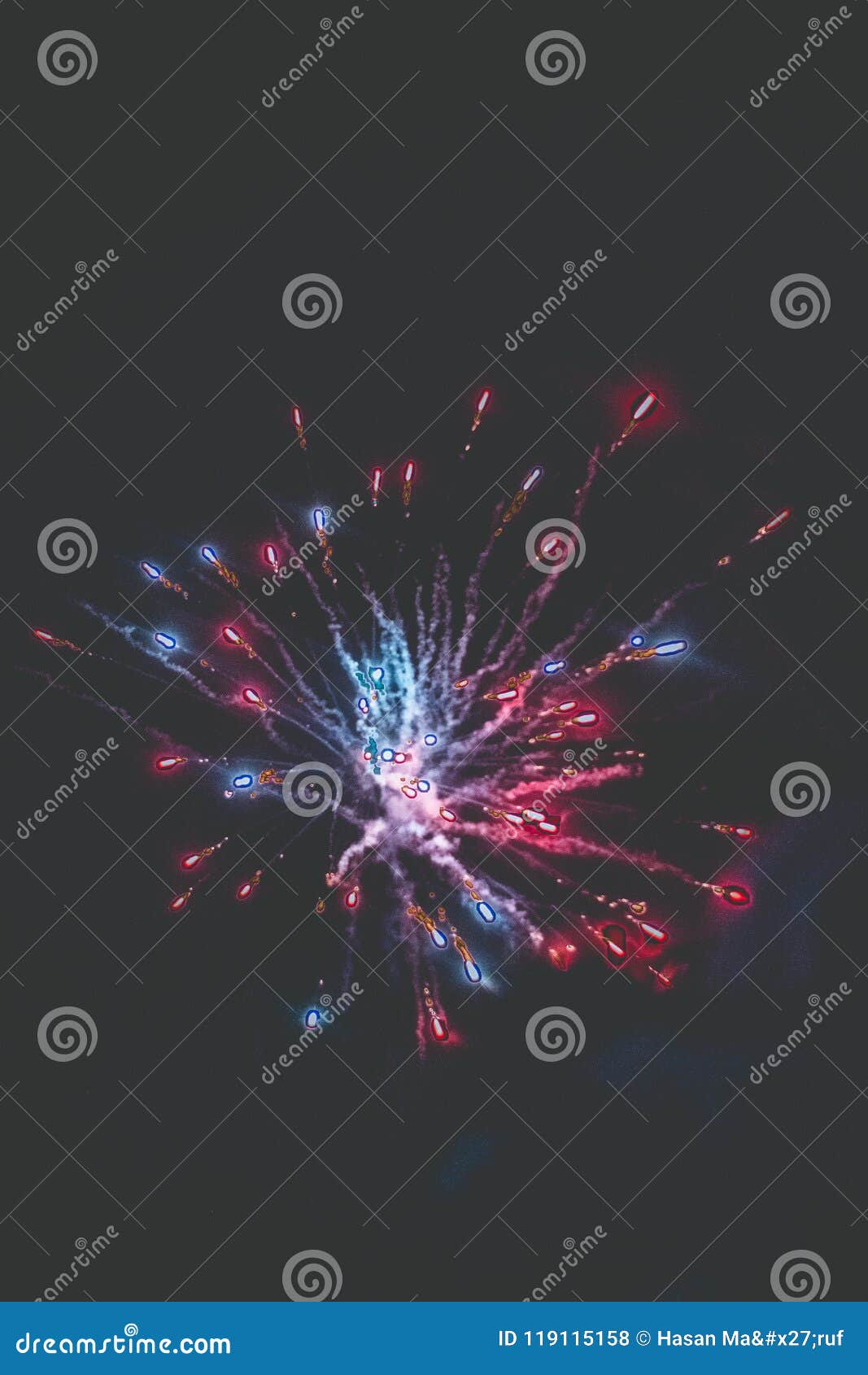 Small fireworks stock photo. Image of stars, night, small - 119115158