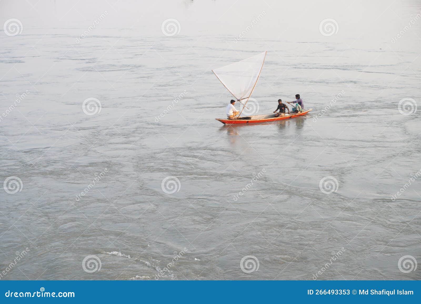 Hatibandha, Babgladesh-November 17th 2022-Small Fishing Boat Moving in ...