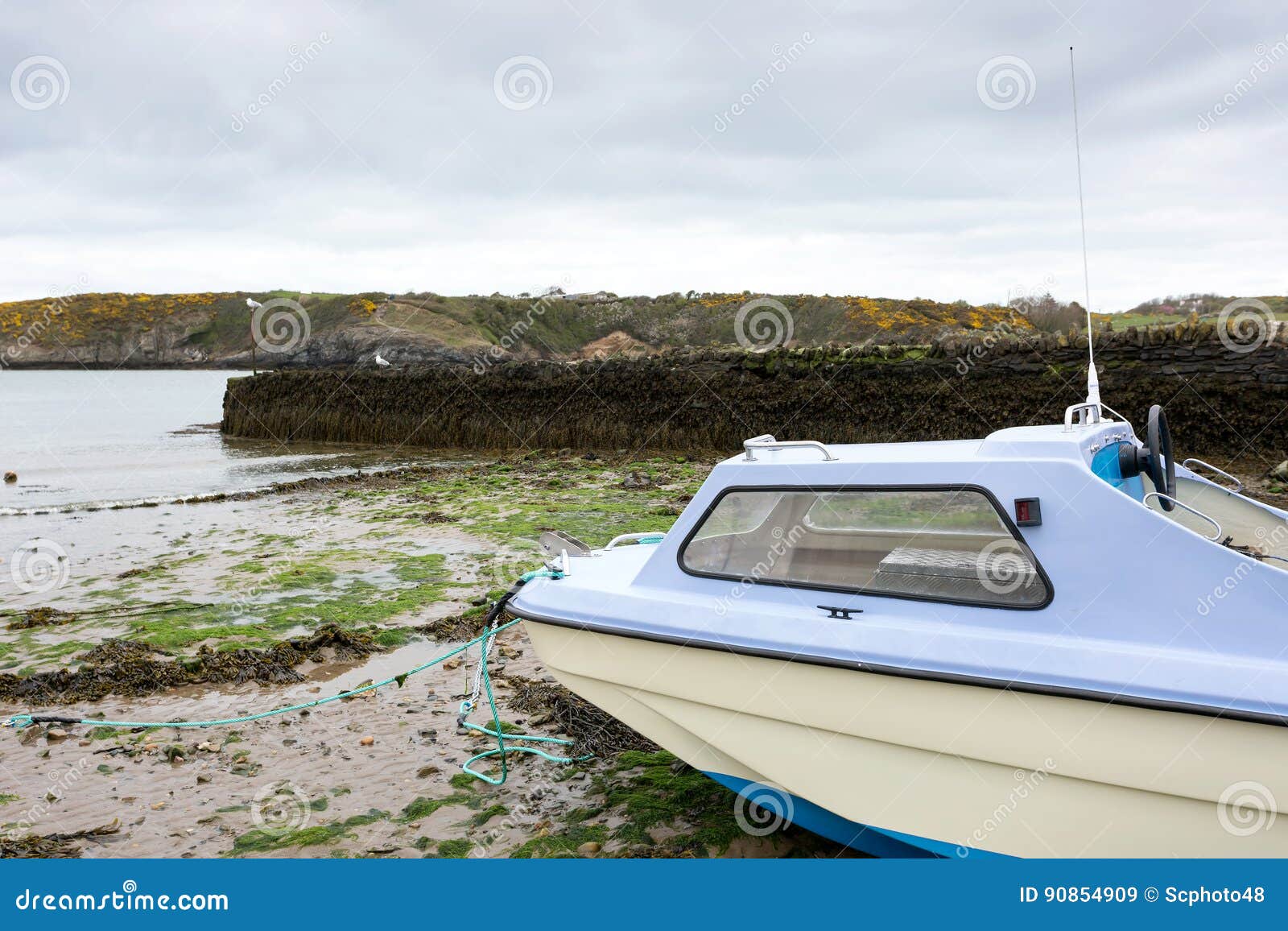 Small fishing dingy stock image. Image of white, fishing - 90854909