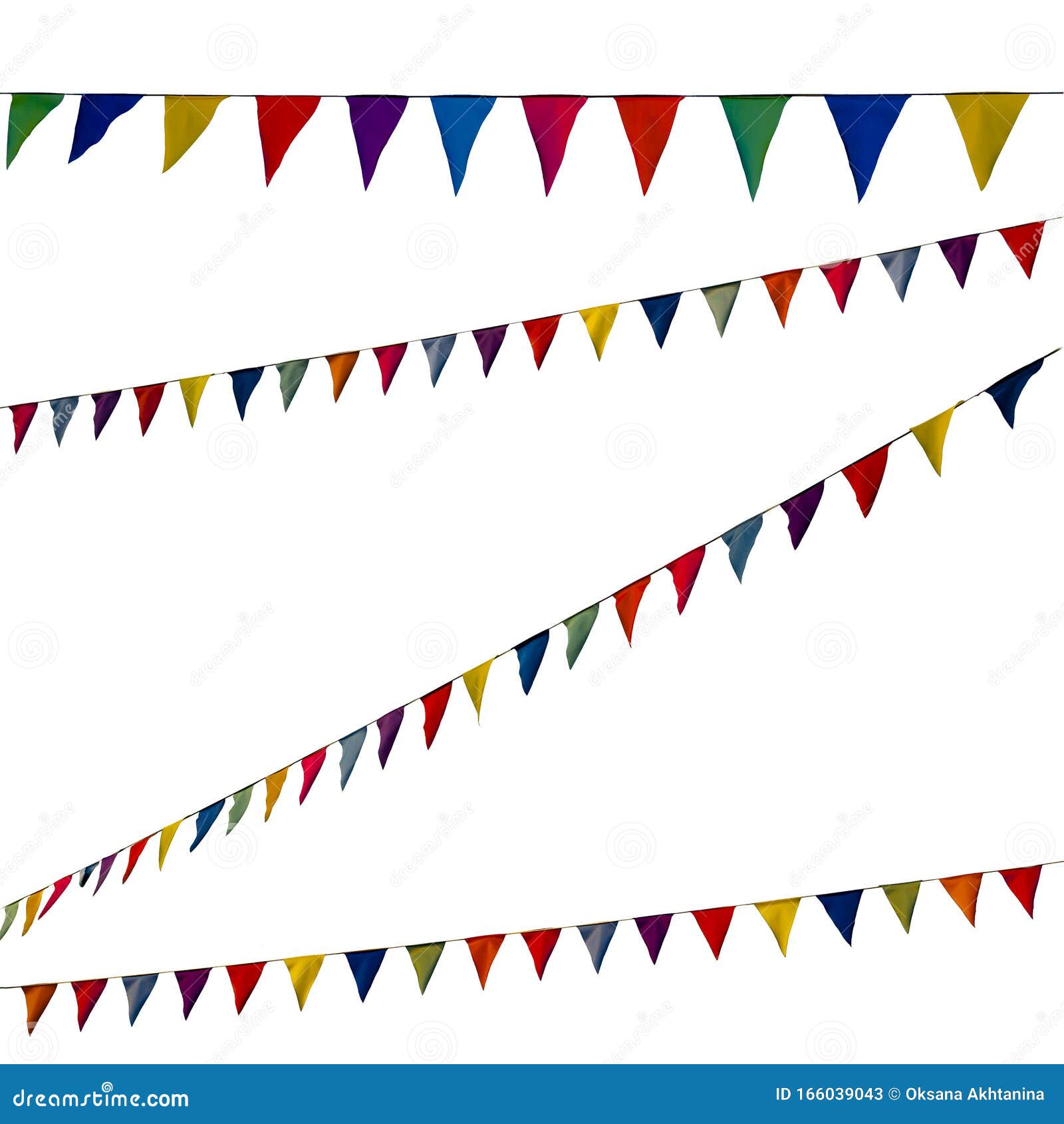 Small Flags Abstract Background. Small Flags on Sky Background. Isolate ...