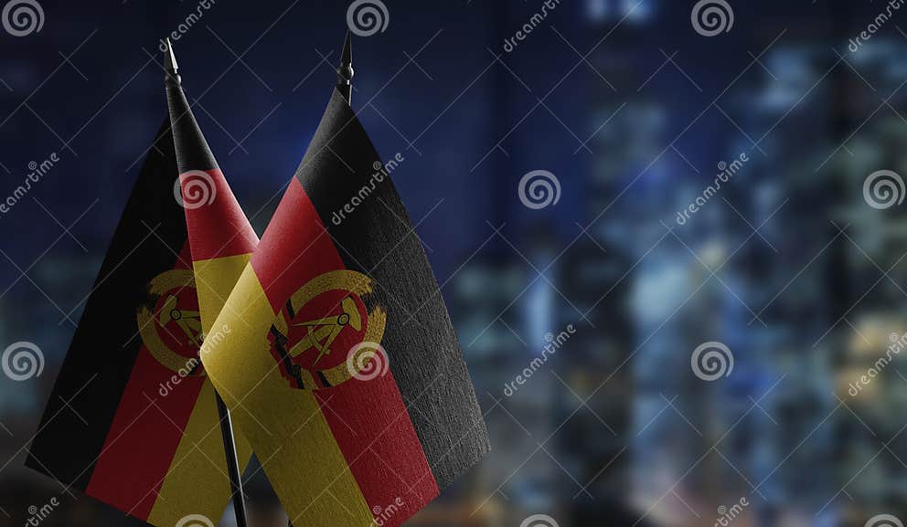 Small Flags of the GDR on an Abstract Blurry Background Stock ...