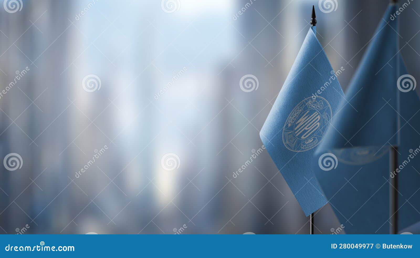 Small Flags of the International Intellectual Property Organization on ...