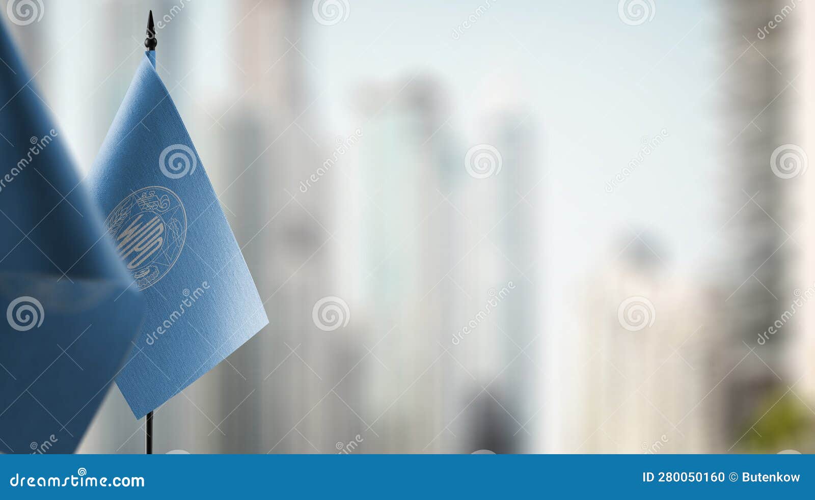 Small Flags of the International Intellectual Property Organization on ...