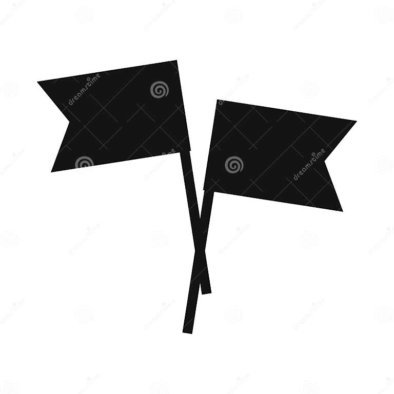 2 small flags simple icon stock vector. Illustration of event - 79849585