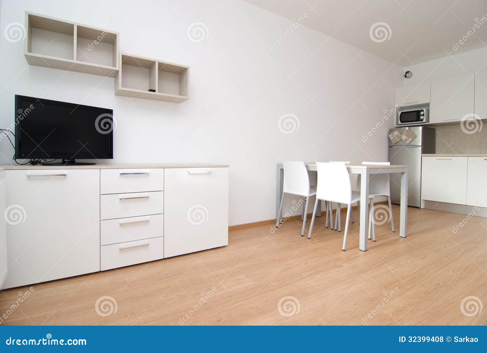 Small flat stock photo. Image of room, furniture, home - 32399408