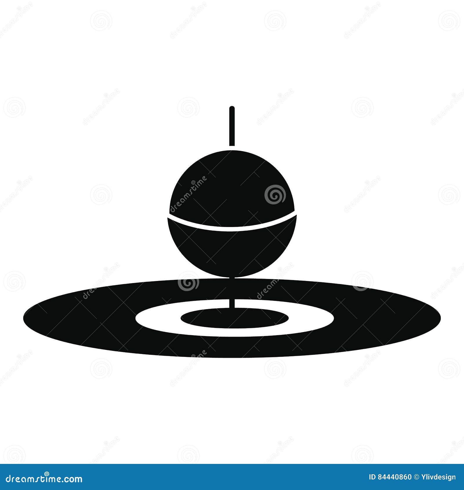 Small Floating Bobber Icon, Simple Style Stock Vector - Illustration of ...