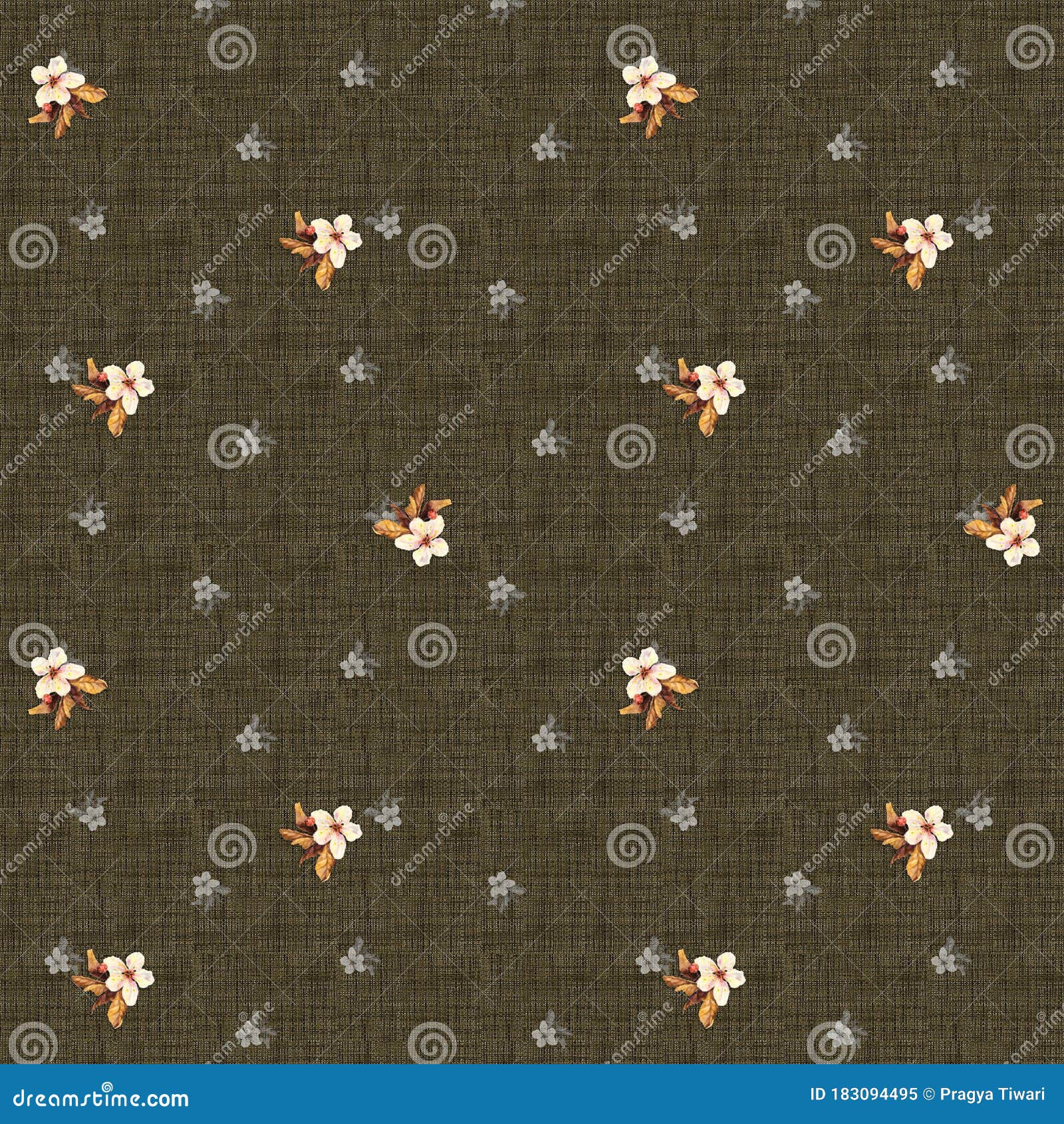 Small Floral Seamless Pattern Background Images Stock Illustration ...