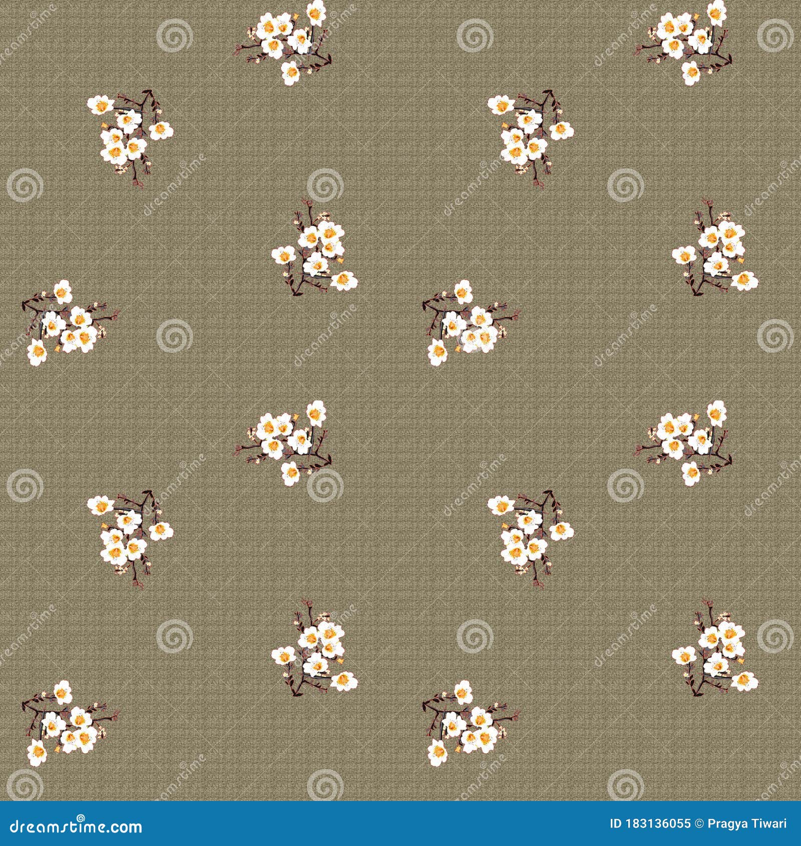Small Floral Seamless Pattern Background Images Stock Illustration ...