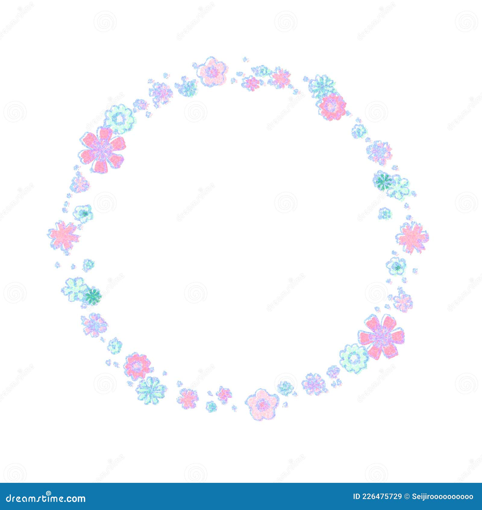 Small Flowers frame stock illustration. Illustration of frames - 226475729