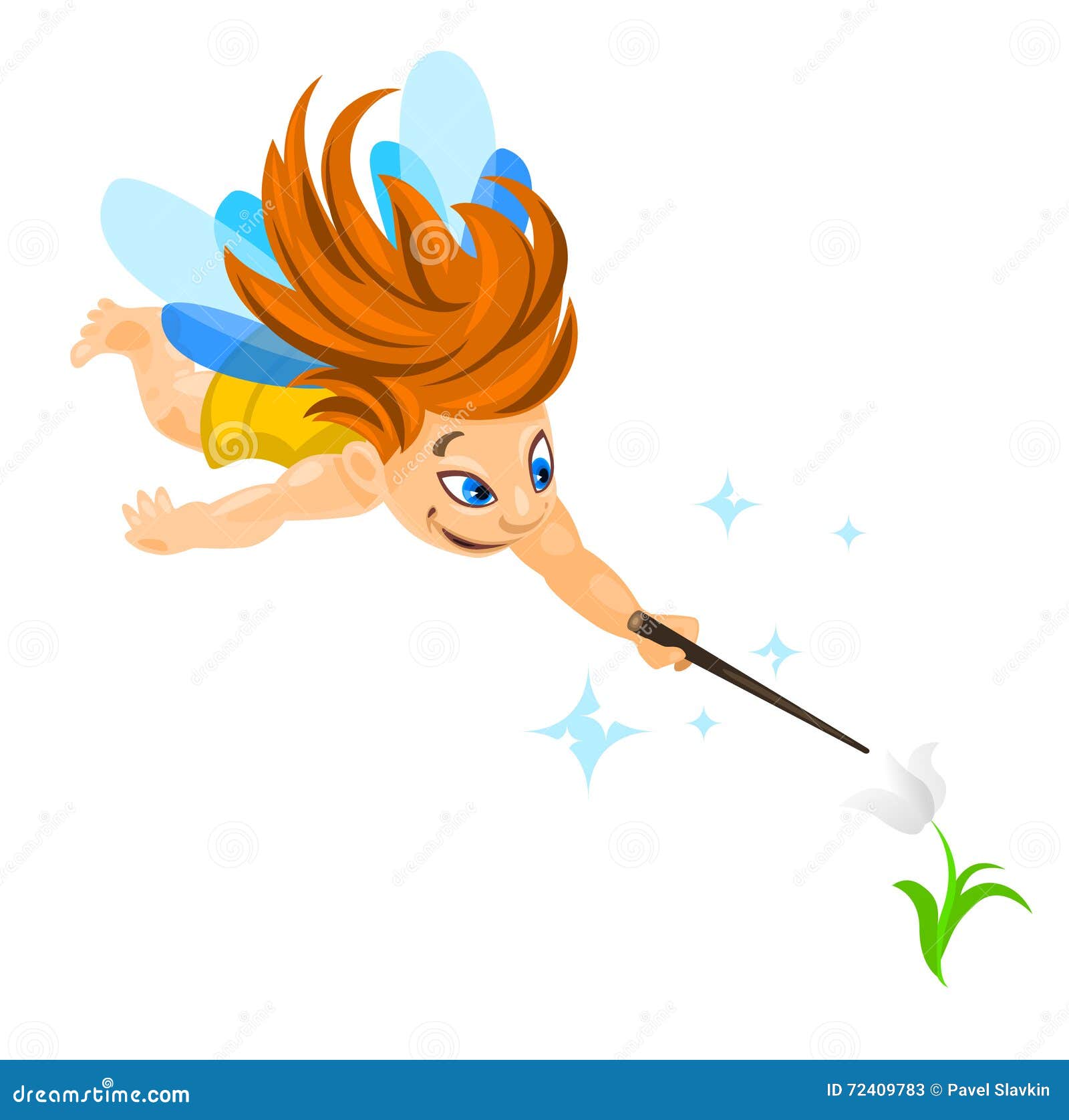 Small flying fairy stock vector. Illustration of adorable - 72409783
