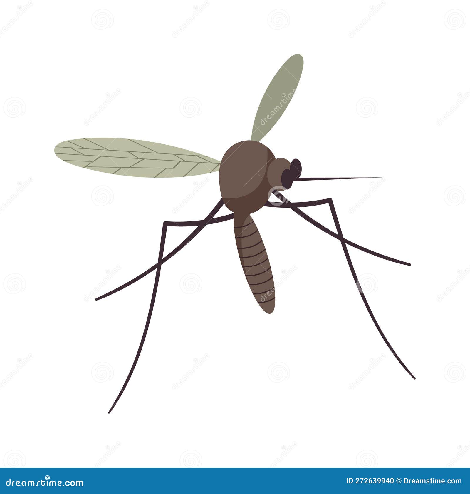 Small Flying Mosquito Insect Stock Vector - Illustration of itchy ...