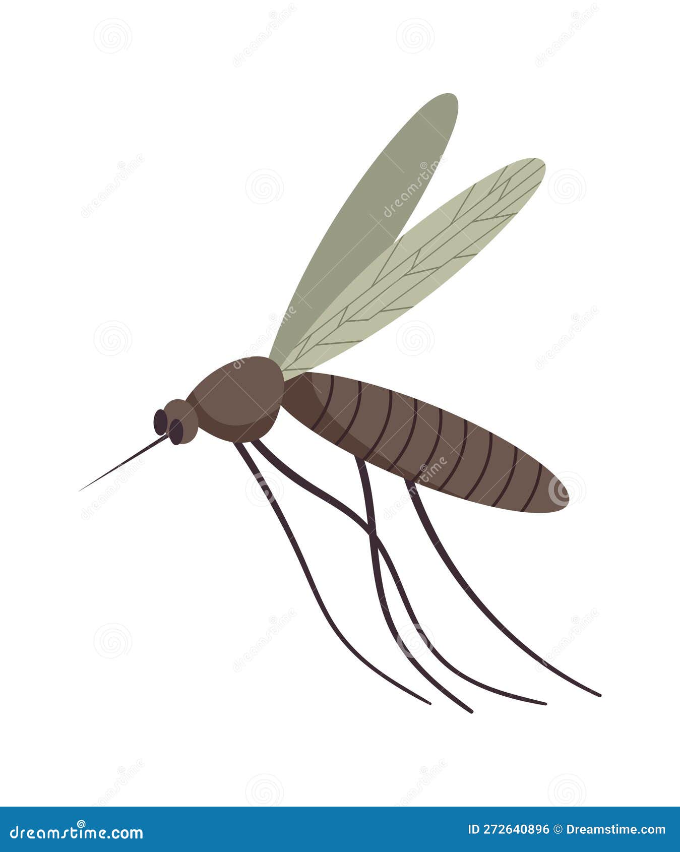 Small Flying Mosquito Insect Stock Vector - Illustration of design ...