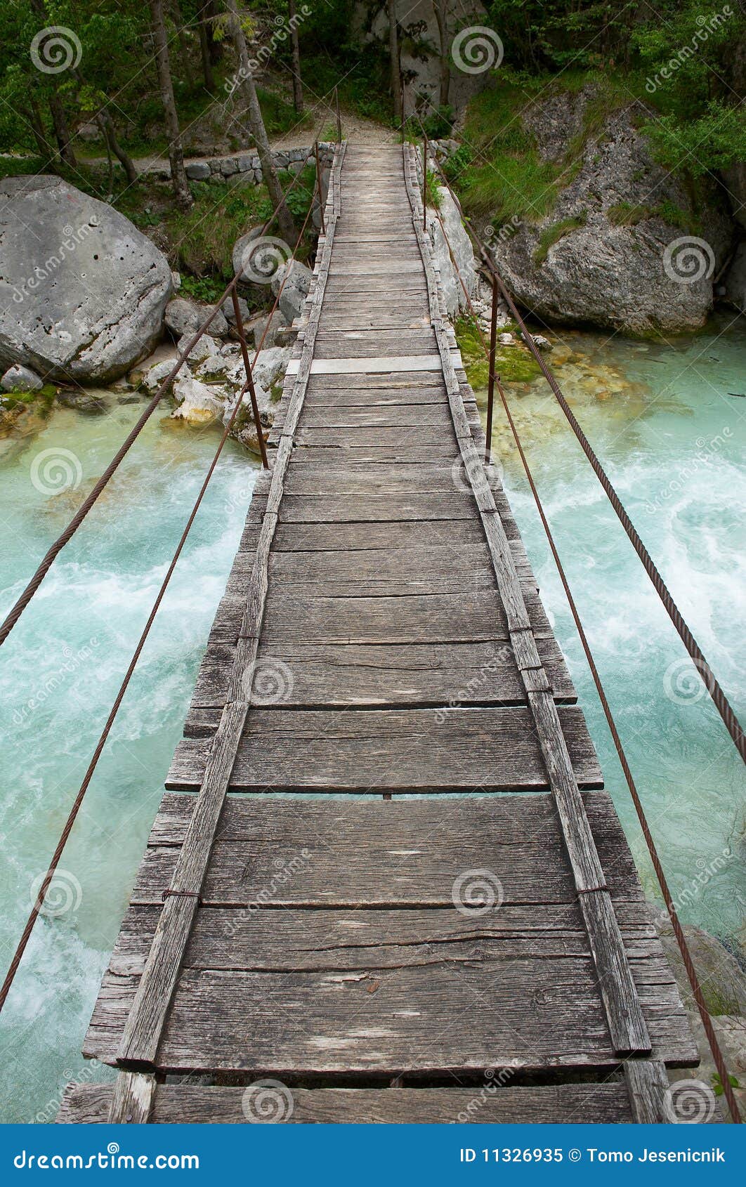 Small foot bridge stock image. Image of connection, cable - 11326935