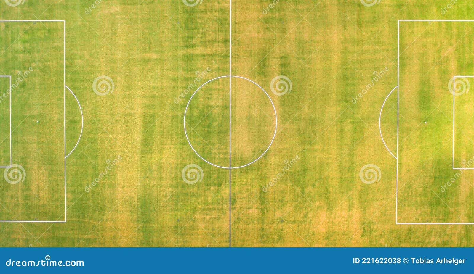 Small Football Field from Above Panorama Stock Photo - Image of sports ...