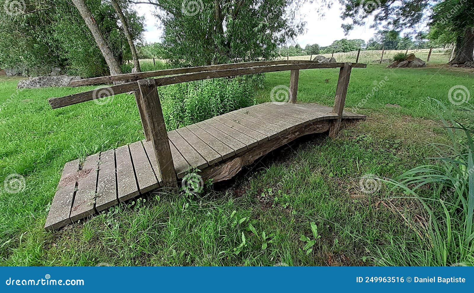 Small Footbridge Over a Stream Stock Photo - Image of rest, rural ...