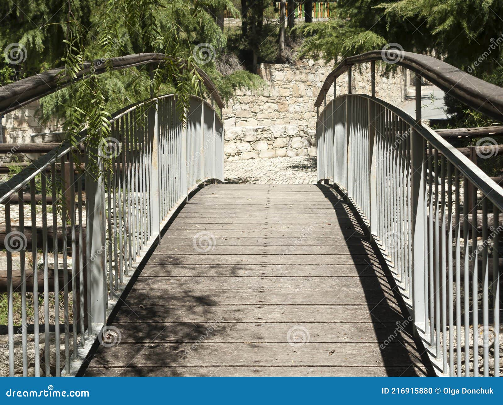 Small Footbridge in the Park Stock Photo - Image of bridge, footpath ...