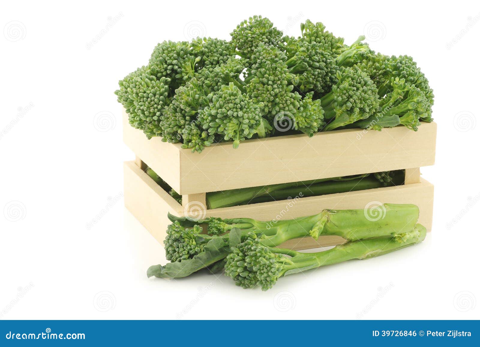 Small Form Of Broccoli, Called Bimi, In A Wooden Box Stock Photo ...