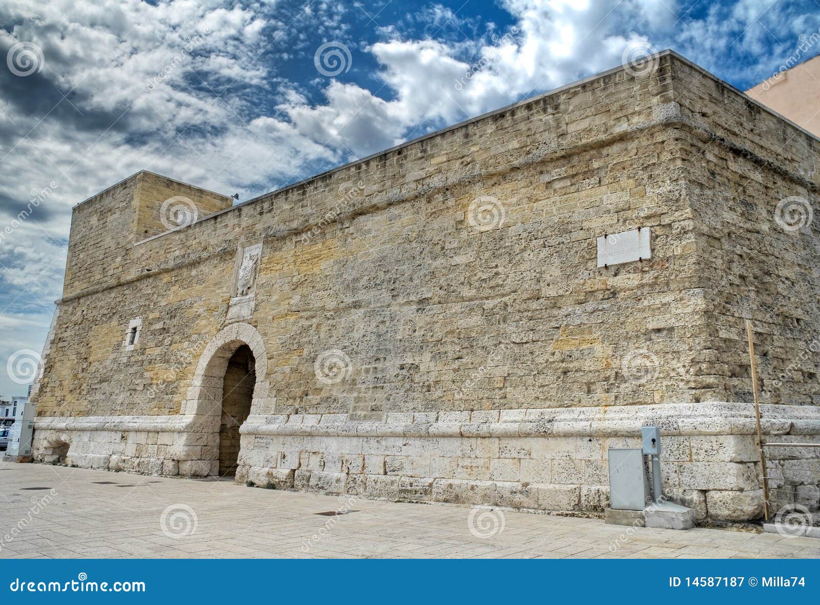Small fort. Bari. Apulia stock image. Image of brickwall - 14587187