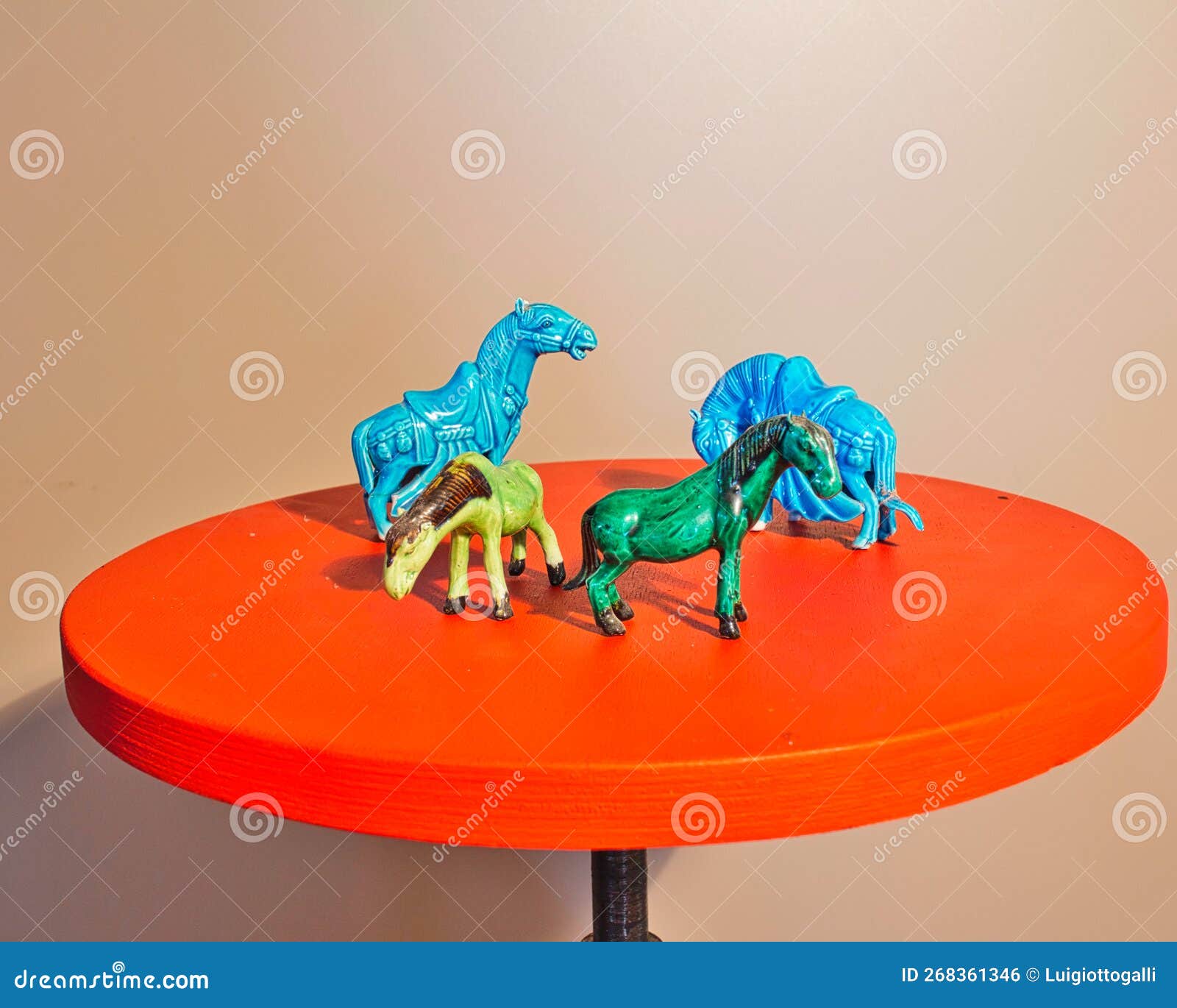 Small four ceramic horses stock photo. Image of ceramic - 268361346