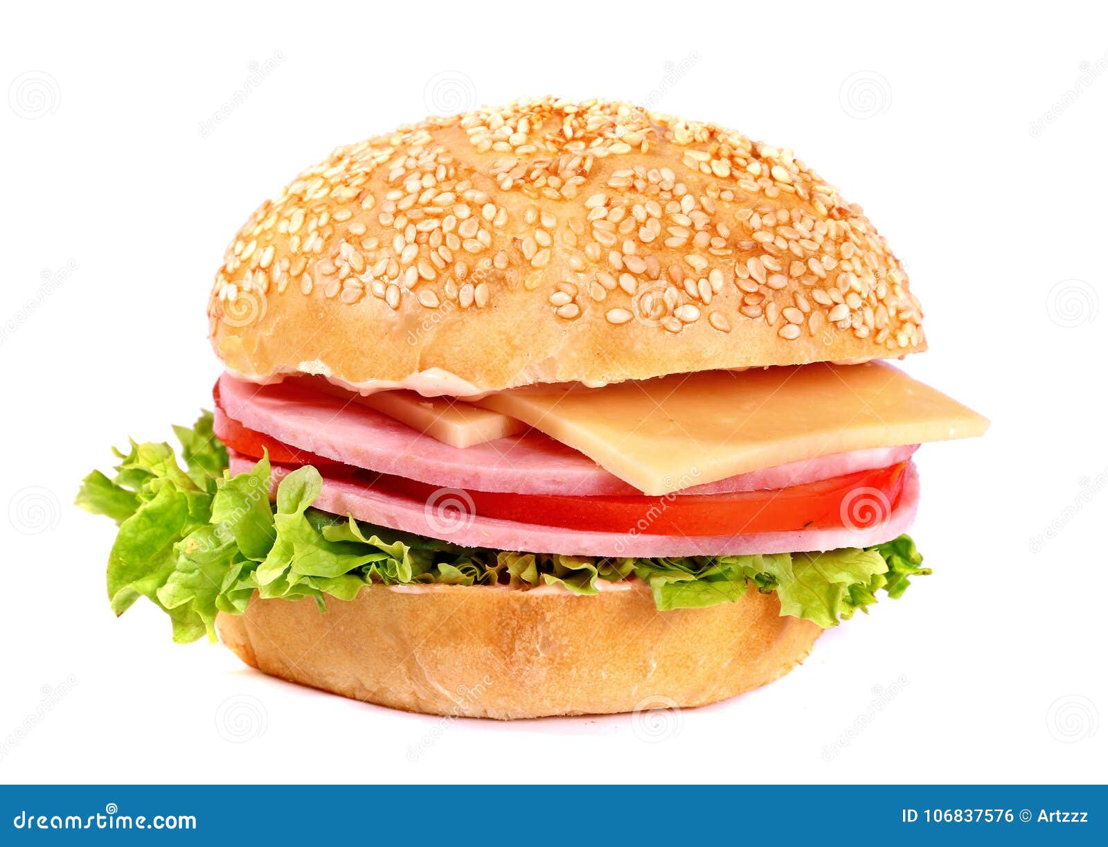 Small fresh hamburger stock photo. Image of cutout, cheese - 106837576