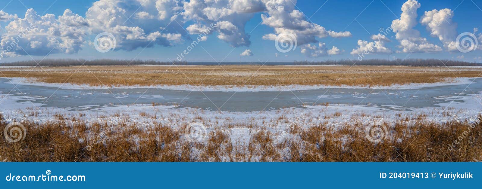 Frozen Lake in the Winter Prairie Stock Image - Image of grass, nature ...