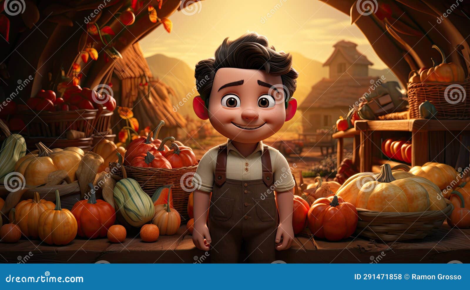 Small Fruit and Vegetable Store in Comic or Cartoon Style for ...