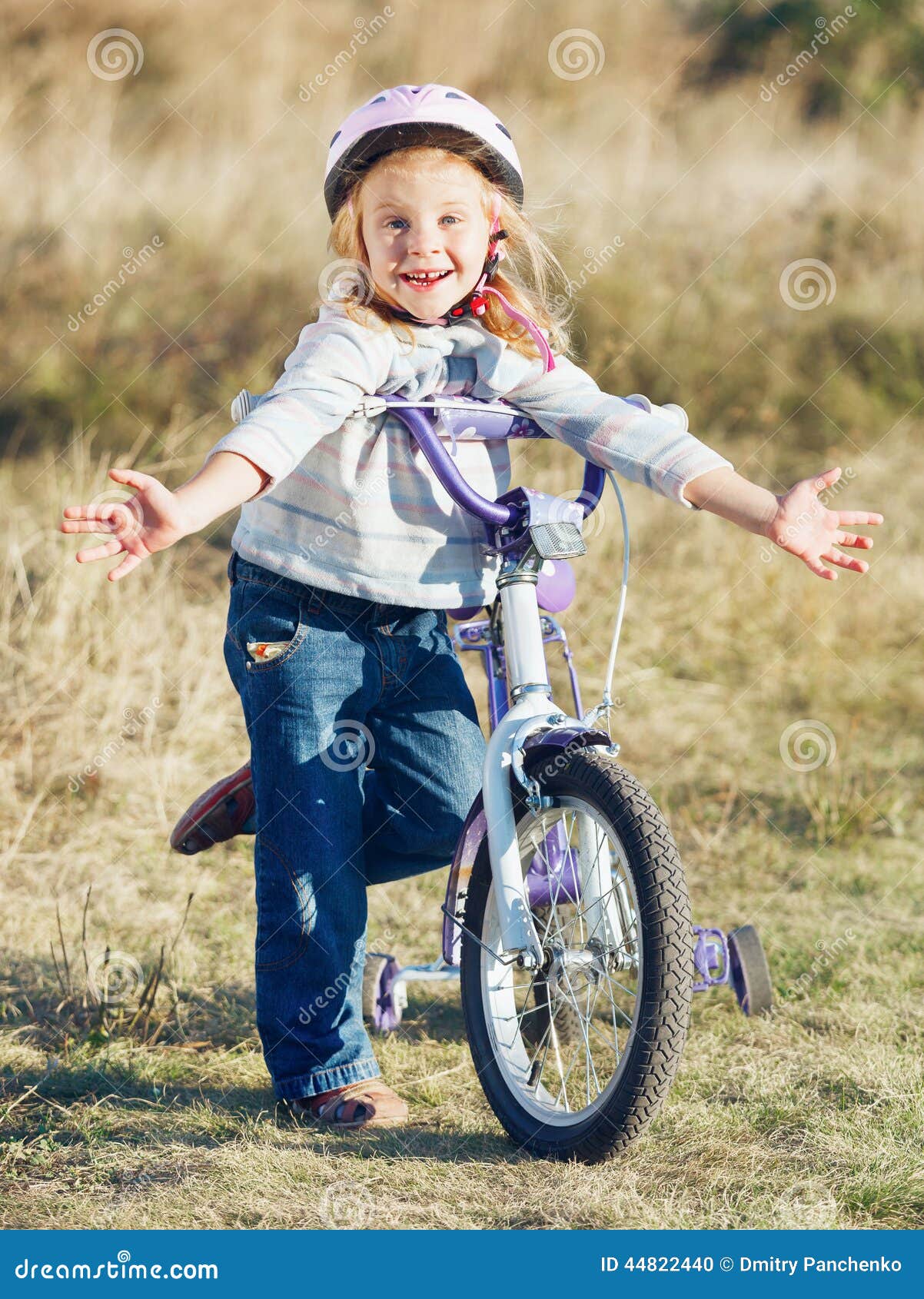 Small Funny Kid Riding Bike Stock Photo - Image of funny, park: 44822440