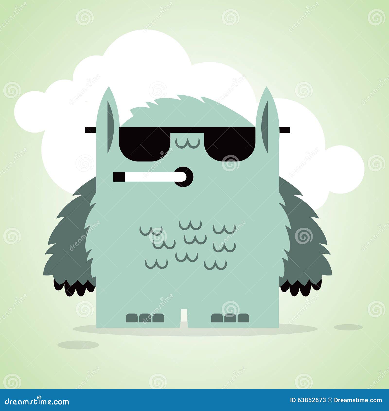 Small Funny Monsters Who Smoke Stock Vector - Illustration of little ...