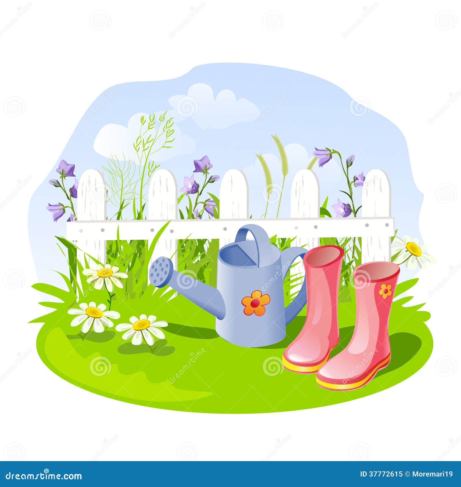 Small Garden and Accessories Stock Vector - Illustration of isolated ...