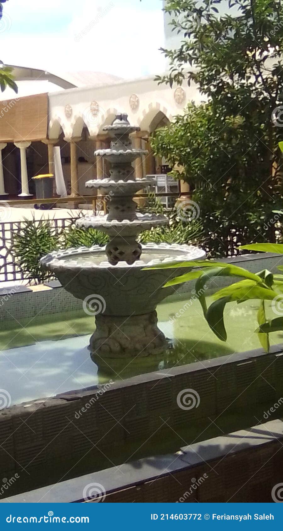 Small garden around mosque stock photo. Image of small - 214603772