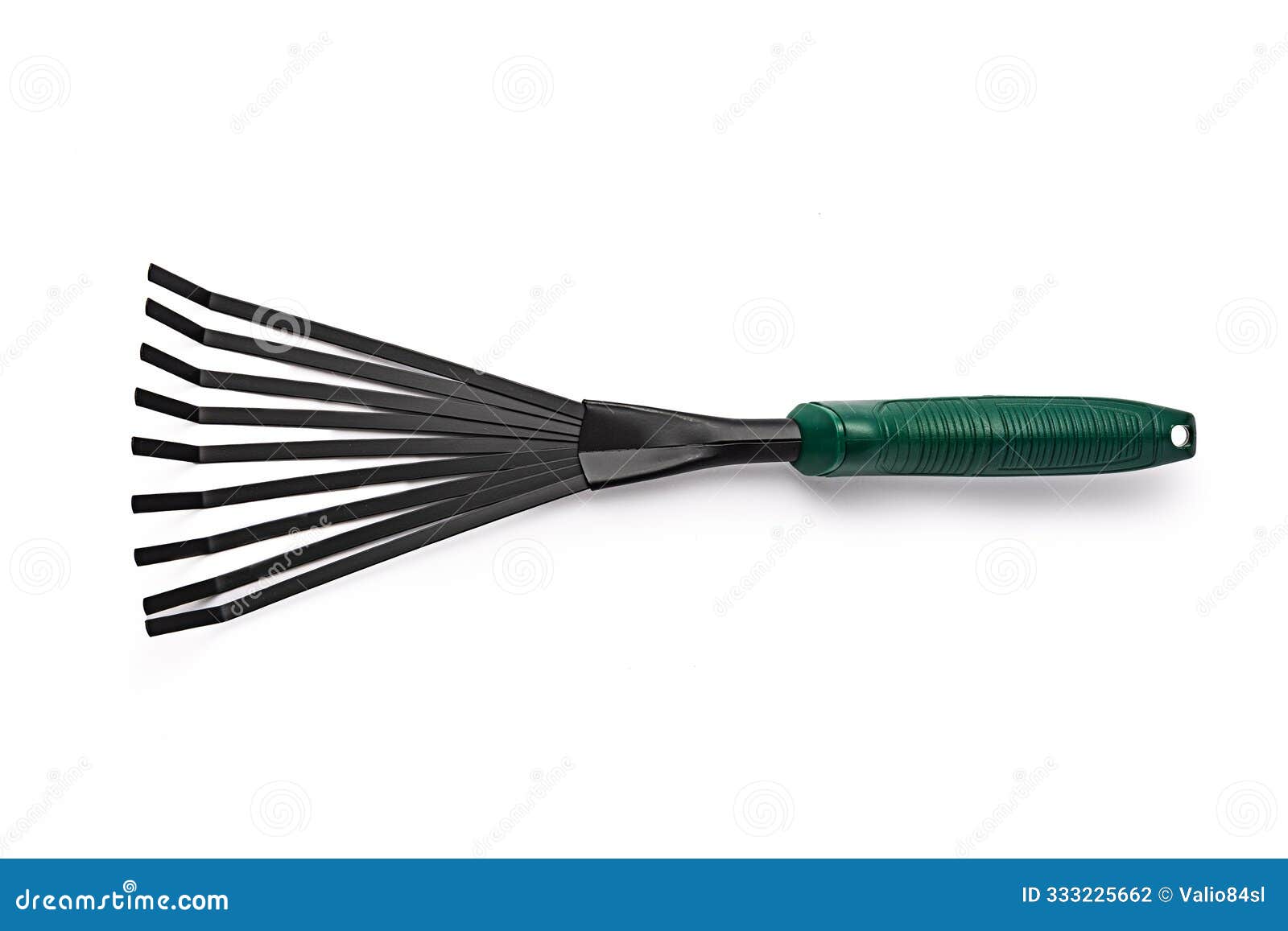 Small Garden Rake Isolated on White Background. Gardening Tools Stock ...