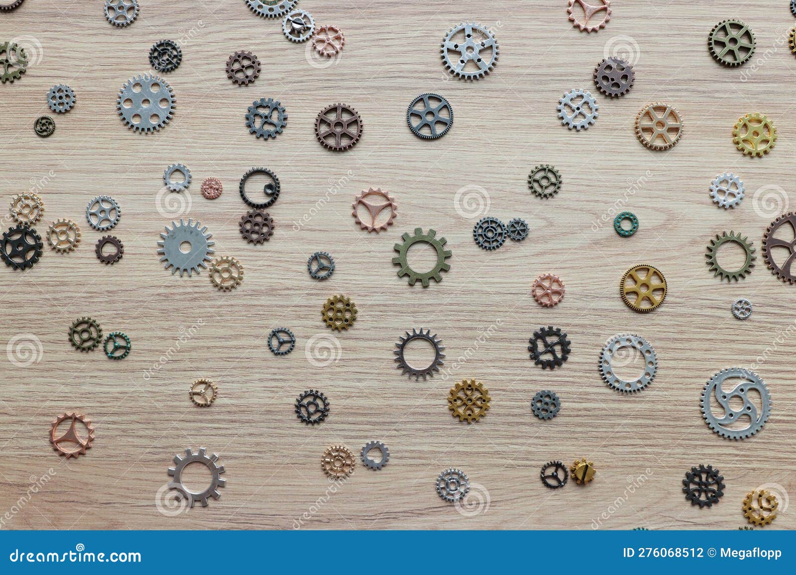 Small Gears and Cogs Representing Brain Functioning on Table Stock ...