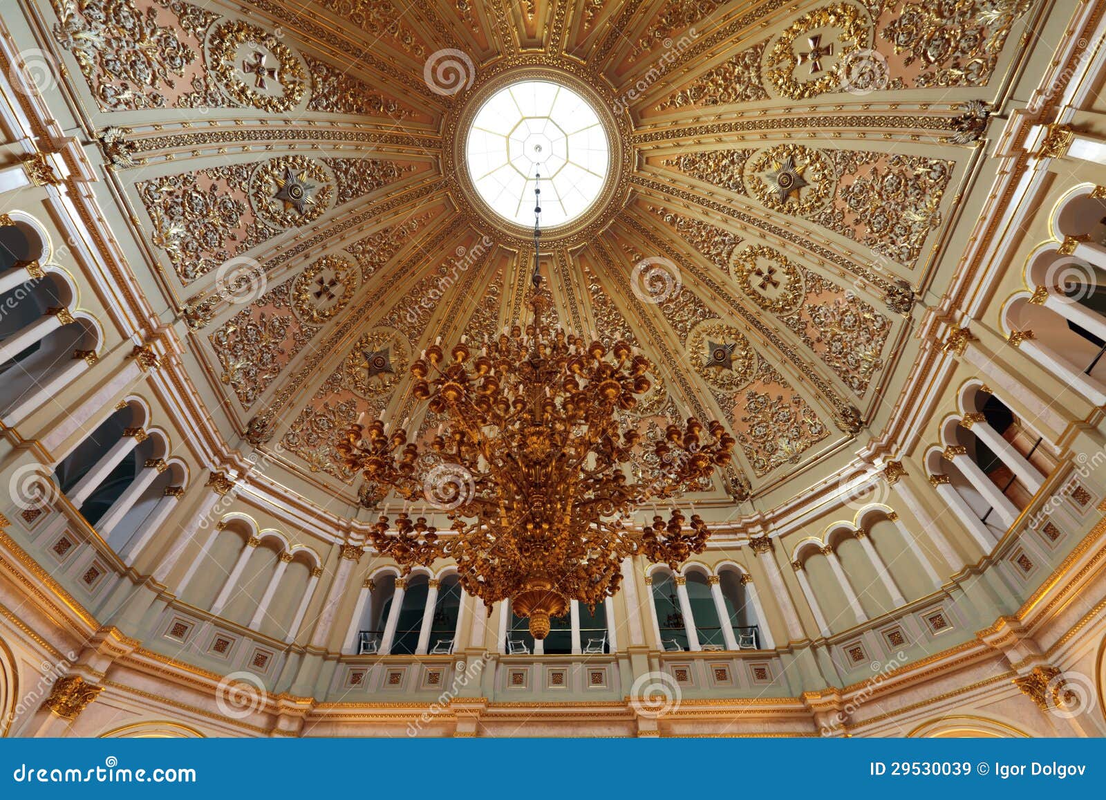 Small Georgievsky Hall Ceiling Stock Image - Image of moscow ...